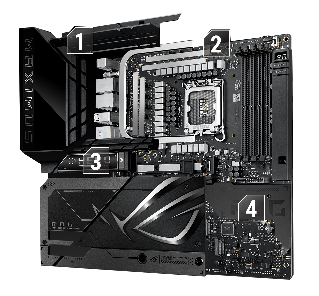 ASUS ROG MAXIMUS Z890 HERO BTF Z890 LGA 1851 ATX motherboard, hidden-connector design, Advanced ...